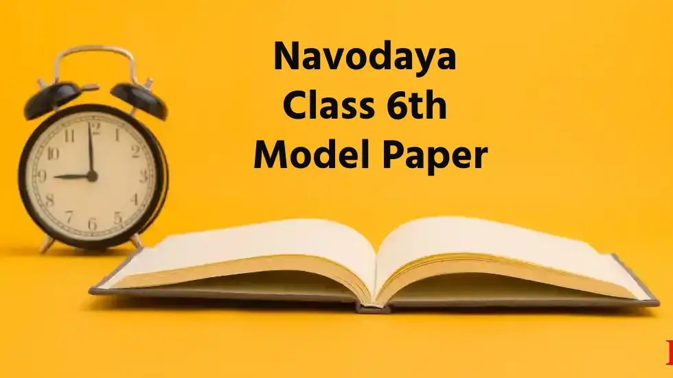 Navodaya Class 6th Model Paper 2024 in Hindi