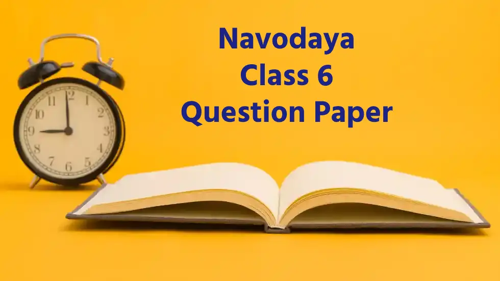 Navodaya Class 6 Question Paper in Hindi
